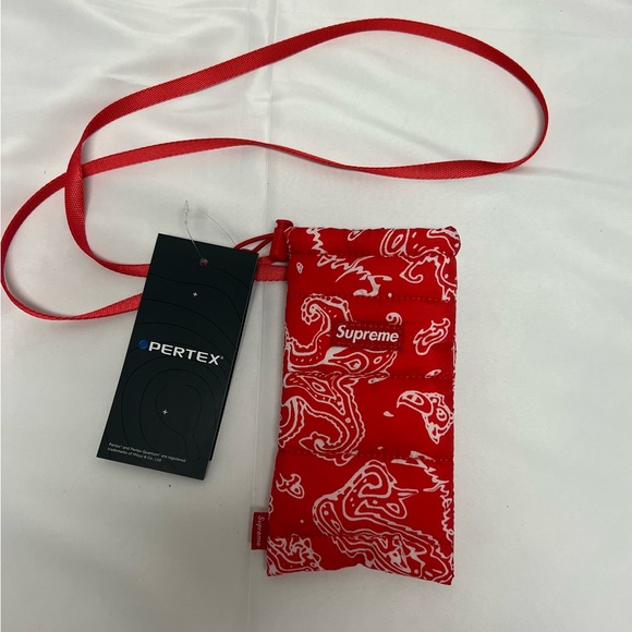 Supreme | Bags | Bmwt Supreme Red Puffer Paisley Crossbody Bag | Poshmark